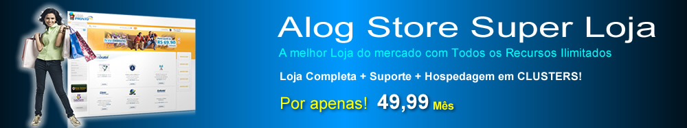 LOJA ONLINE (E-COMMERCE) | ALOG HOST HOSPEDAGEM DE SITE EMPRESARIAL